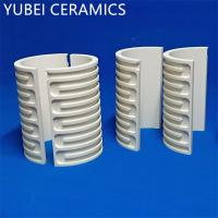 China 99% Alumina Electrical Insulating Threaded Ceramic Tube Half Round for sale