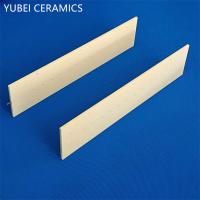 China Light Yellow Alumina Ceramic Components Thin Ceramic Plates 3.85g/cm3 With Thread Hole for sale