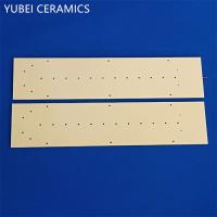 China Light Yellow Alumina Ceramic Components Thin Ceramic Plates 3.85g/cm3 With Thread Hole for sale