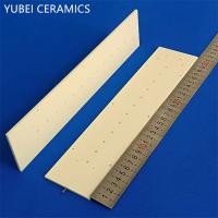China Light Yellow Alumina Ceramic Components Thin Ceramic Plates 3.85g/cm3 With Thread Hole for sale