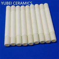 China Insulating Alumina Ceramic Tubes Low Corrosion 99% Al2O3 Ceramic Threaded Rod for sale