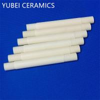 China Insulating Alumina Ceramic Tubes Low Corrosion 99% Al2O3 Ceramic Threaded Rod for sale