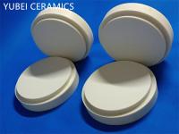 China Ivory 99% Alumina Ceramic Round Plate , Alumina Ceramic Disk for sale