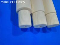 China Ivory Electrical Ceramic Rods 3.85g/cm3 Insulating Alumina Threaded Ceramic Rods for sale