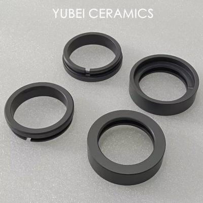 China Black Sic Ceramic Rings for High Pressure Applications in Industrial Processing Equipment for sale
