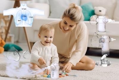 China Adjustable Rate Household Mesh Nebulizer With Battery And USB Power for sale