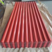 China DX51D PPGI 22 Gauge Galvanized Steel Sheet Wavy Trapezoidal for sale