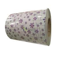 China Flower Pattern Prepainted Galvanized Steel Sheet In Coil 800mm-1500mm for sale