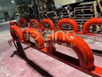 China Metal Concrete Pump Pipe Red Double Wall Concrete Pump Elbow for sale