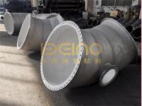 China Impact Resistant Ceramic Sleeve Lined Pipe Fittings Thickness 10mm for sale