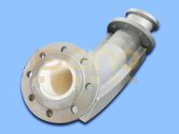 China Bending Ceramic Sleeve Lined Pipe One Piece Alumina Ceramic Tube for sale