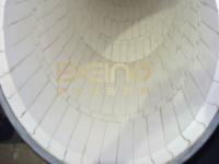 China Abrasion Resistant Ceramic Sleeve Lined Pipe Elbows Lithium Battery Wear-Resistant Ceramic Tubes for sale