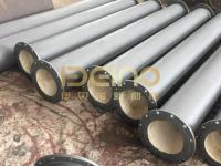 China Customized Ceramic Sleeve Lined Pipe Ceramic Lined Bend In Coal Mine for sale