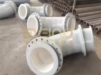 China Anti Abrasion Ceramic Lined Pipe Fittings Elbow Alumina ISO Certificate for sale