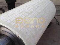 China Abrasion Resistance Drum Rubber Pulley Lagging With Alumina Ceramic Blocks for sale