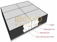 China Impact Cushioning Ceramic Rubber Liner Thickness 25mm Alumina Ceramic Liner for sale