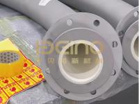 China Wear Resistant Ceramic Lined Pipe For Chemical Transport Steel Shell Impact Resistant Superior Corrosion Resistance for sale