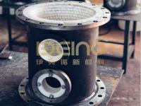 China Wear-Resistant Ceramic Backpack Elbow  With Antiwear Design For Pneumatic Conveying Wear-Resistant Lined Pipes for sale