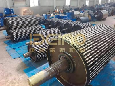 China Ceramic vulcanized rubber roller lagging Ceramic Lagged Pulleys 5X Longer Life than Rubber Lagging for Heavy-Duty Conveyors for sale