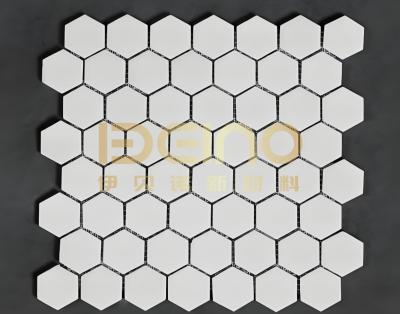 China Wear Resistant Ceramic Mosaic Tile Hexagon Alumina Ceramic Lining Sheet for sale
