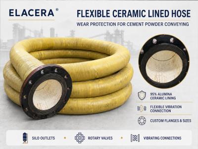 China Flexible Ceramic Lined Hose for Cement Powder Conveying for sale