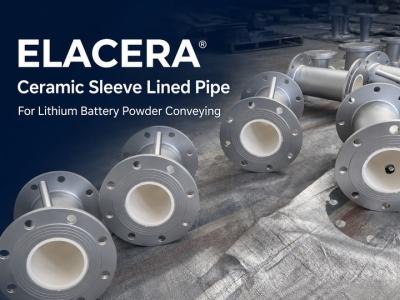 China Stainless Steel Ceramic Sleeve Lined Pipe for Lithium Battery Powder Conveying for sale