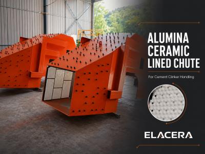 China Alumina Ceramic Lined Chute for Cement Clinker Handling for sale