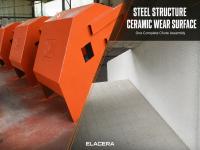 China Alumina Ceramic Lined Chute for Cement Clinker Handling for sale