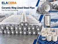 China Ceramic Ring Lined Steel Pipe for Fly Ash Conveying for sale