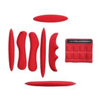 China Good Elasticity Red Bike Helmet Pads Breathable Hot Pressing Strong Toughness for sale