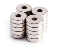 China Neodymium Disc Countersunk Hole Magnets , NiCuNi Coating N52 Neo Magnetic Ring for sale
