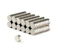 China Round Neodymium Cylinder Magnets Rare Earth Ndfeb Magnet NiCuNi Coating for sale