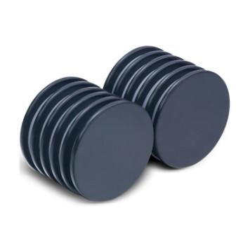 China Black NdFeB Disc Magnet Size Customized Epoxy Coated Neodymium Magnets for sale