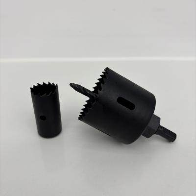 China 25mm-75mm Carbon Steel Hole Saw Black Oxide Door Lock Hole Saw for sale