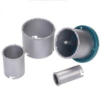 China 6PCs Tungsten Carbide Gritted Hole Saw 33mm-73mm Metal Holesaw Kit for sale