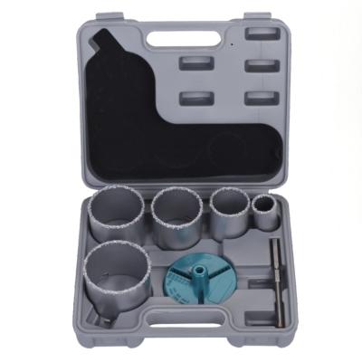 China 7PCs Tungsten Carbide Gritted Hole Saw 25mm Tungsten Hole Saw Kit for sale