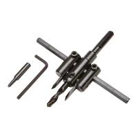 China 30mm-120mm Adjustable Circle Hole Cutter For Wood Black Oxide for sale