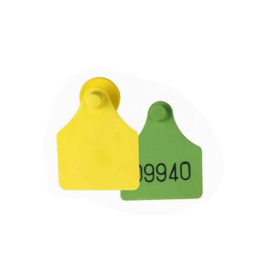 China Yellow / Green UHF RFID Ear Tag ICAR Approved Electronic Cattle Ear Tags for sale