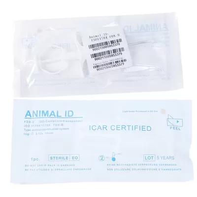 China 1.25X7mm Pet ID Microchips ICAR Approved Pet ID Chips 125kHz 134.2kHz for sale