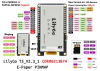 China LILYGO TTGO T5 V2.3.1 2.13 Inch E-Paper Display Development Board ESP32 WiFi BT MCU Module for sale