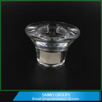 China SM-3624-0 Double Purpose Glass Crystal Tealight Candle Holder - 7.8cm Diameter, 4.9cm Height for sale