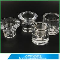 China SM-3624-0 Double Purpose Glass Crystal Tealight Candle Holder - 7.8cm Diameter, 4.9cm Height for sale