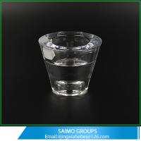 China SM-1237-0 Crystal Glass Cone Tealight Holder 7.0cm Diameter 260g Weight Custom Colors Available for sale