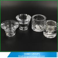 China SM-4306-0 Handmade Round Glass Candle Jar Holder 6.0cm Diameter 6.5cm Height 275g Weight for sale
