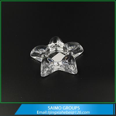 China SM-6432-0 Starfish Shape Glass Candle Holder for Christmas - 9.5cm Diameter, 210g Weight for sale