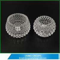 China SM-8056-0 Nail Round Clear Votive Tealight Glass Candle Holder 7.7cm Diameter 350g Weight for sale