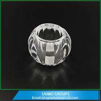China SM-11012-0 Mexico Crystal Glass Pumpkin Tea Light Candle Holder 7.5cm Diameter 324g Weight Custom Colors Available for sale