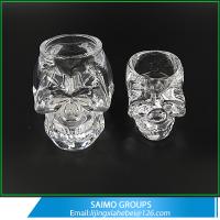 China SM-1308-0 Glass Skull Candle Holder 11.2×11.2×8.0cm 760g Custom Home Decor Craft for sale