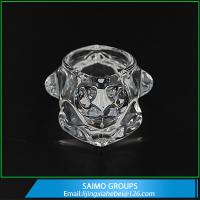 China SM-1575-0 Glass Frog Tealight Candle Holder 10.0cm Length 300g Weight Custom Colors Available for sale