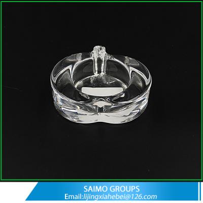 China SM-3623-0 Apple Shape Tea Light Holder 6.8cm x 6.5cm Wedding Party Decoration Glass Favors for sale